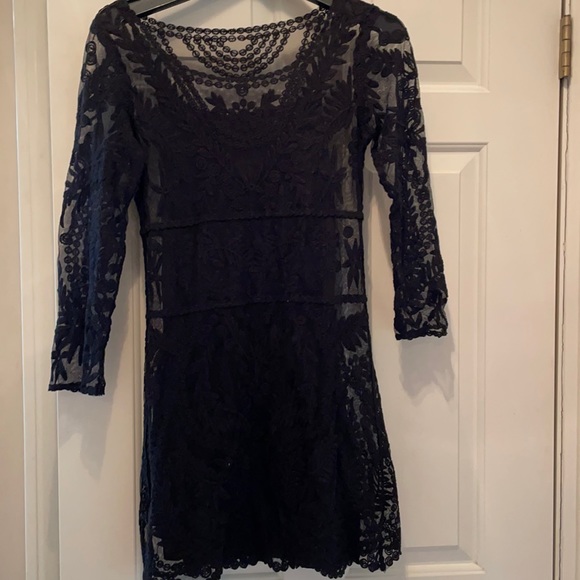 Express | Dresses | Express Black Lace Dress | Poshmark